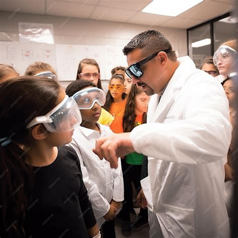 Premium Photo Science Experiment Demonstration Teacher Conducting A Thrilling Scientific