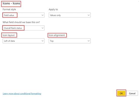Power Bi Conditional Formatting Based On Field Value