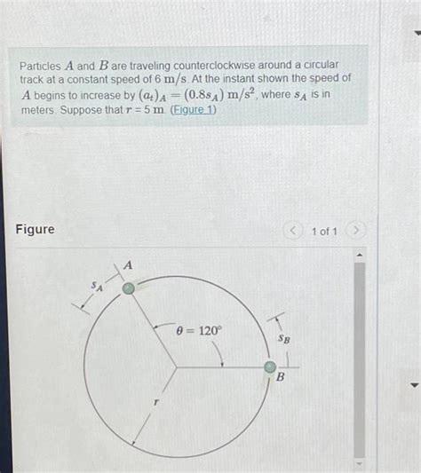 Solved Particles A And B Are Traveling Counterclockwise Chegg