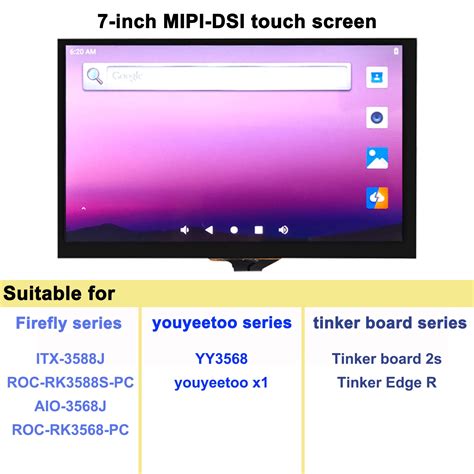 Smartfly 7 Inch Mipi Dsi Touch Screen Supports Roc Rk3588s Pc Yy3568