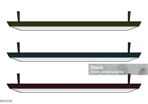 흰색 배경에 격리 형광 천장 램프 내부 금속 매달려 조명 장비 0명에 대한 스톡 벡터 아트 및 기타 이미지 0명 가정 생활 가정의 방 Istock