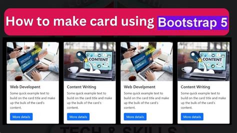 How To Make A Responsive Card Using Bootstrap 5 Step By Step Tutorial For Beginners Youtube