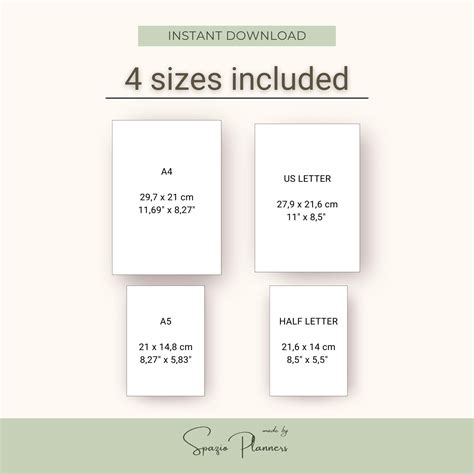 Modern Notes Pages PDF Printable Insert And Digital Pdf Etsy