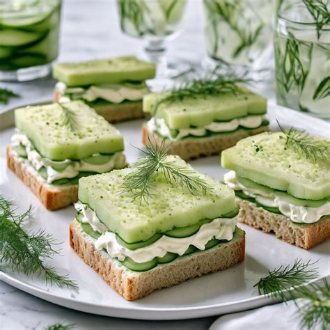 Cucumber Tea Sandwiches Recipe Cookaifood