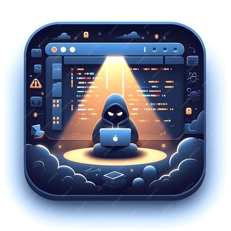 Premium Photo Hackers Lair Concept As Dark Interface With Glowing Code With White Background