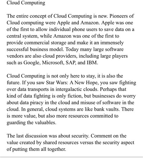 Solved Cloud ComputingThe Entire Concept Of Cloud Computing Chegg Com