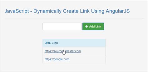 Javascript Dynamically Create Link Using Angularjs Sourcecodester
