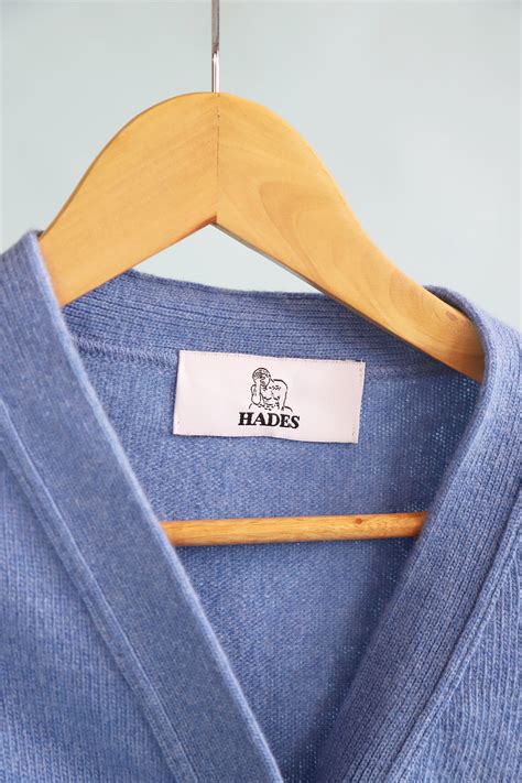 Hades Wool Carrington Cardigan Light Blue The Norah Store