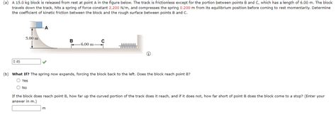 solved a a 15 0 kg block is released from rest at point a