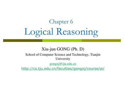 Ppt Chapter 6 Logical Reasoning Powerpoint Presentation Free Download Id 4272759