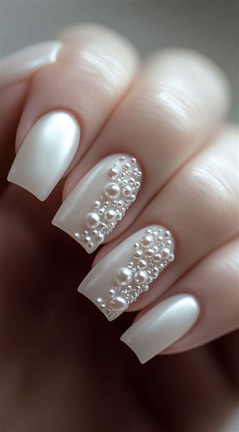 23 Elegant Pearl Wedding Nails Timeless Ideas For A Sophisticated