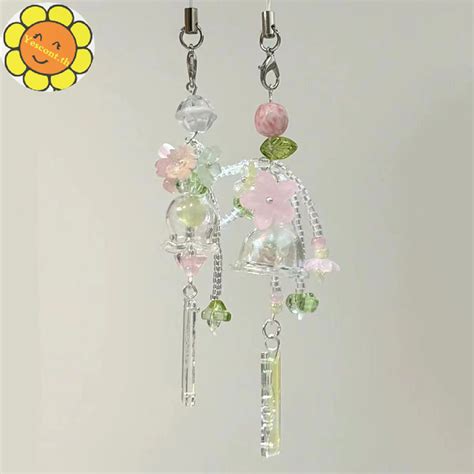 Yescont Original ดอกไม ้ โทรศัพท ์ จี ้ Ch น ่ ารัก Bling Bead Key Chain Th Shopee Thailand