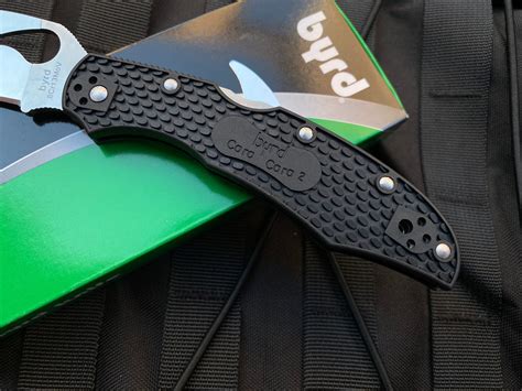 Spyderco Byrd Cara Cara 2 Lock Back Folder Black Frn Scales W Satin
