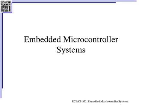 Ppt Embedded Microcontroller Systems Powerpoint Presentation Free