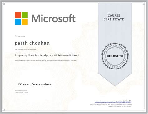 dataanalysis microsoftexcel coursera lifelonglearning… parth