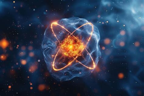 premium photo atomic particle generative ai