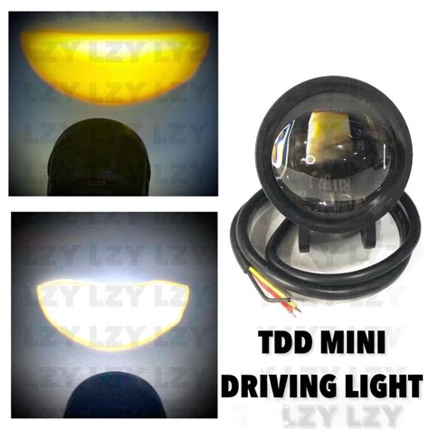 Tdd Mdl Ultra Eclipse Mini Driving Light For Motorcycle Fog Lamp Dual Color All Weather