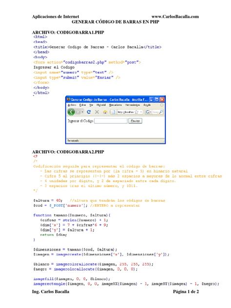 Generar Codigo De Barras En Php Pdf