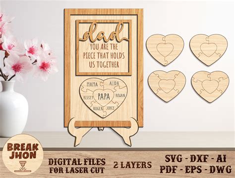 Dad Puzzle Desk Sign Svg Break Jhon · Creative Fabrica