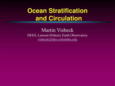Ppt Ocean Stratification And Circulation Powerpoint Presentation Free Download Id5873608