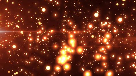 Abstract Animation Concept Of Golden Glowing Shiny Particles 4k Loop Bokeh Background With