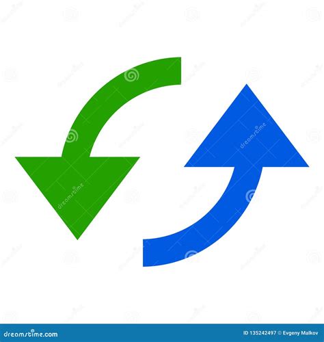 Vector Sync Arrows Icon Illustration Stock Vector Illustration Of Synchronize Pointer 135242497