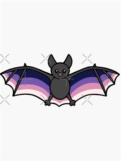 Asexual Spectrum Pride Bat Sticker For Sale By Lunyssa Redbubble