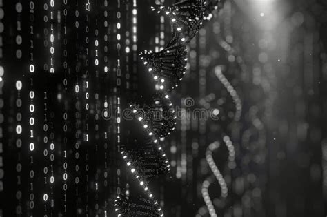 Abstract Background Binary Code Of Dna Shape Stock Image Image Of