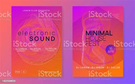 네온 클럽 전단지 전기 댄스 음악 트랜스 파티 Dj 전자 사운드 페스트 테크노 이벤트 포스터 Dj에 대한 스톡 벡터 아트 및 기타 이미지 Istock