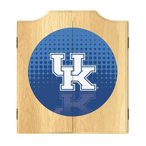 University Of Kentucky Reflection Dart Board Cabinet Set With 6 Steel Tip Darts