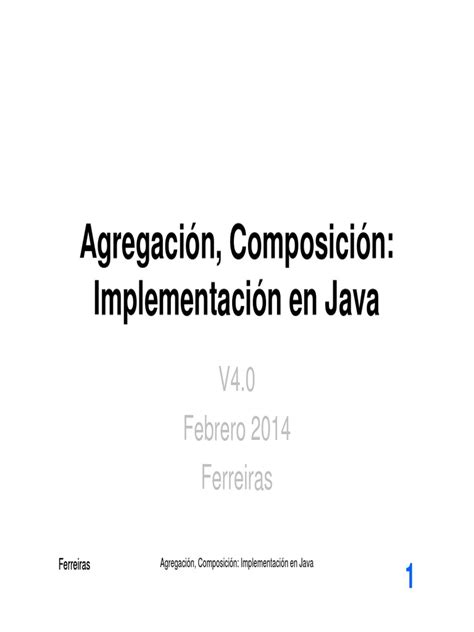 Implementación De Agregación Y Composición En Java Pdf Java