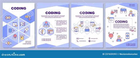 Coding Brochure Template Stock Vector Illustration Of Layout 237659393