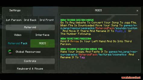 Asteroid Client V2 1 19 1 18 Mod Menu Direction HUD FPS Improvement Mc Mod Net
