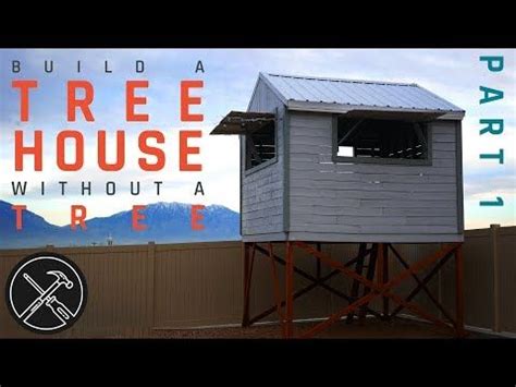 How To Build A Treeless Tree House Part 1 Footings And Deck YouTube Tree House Building