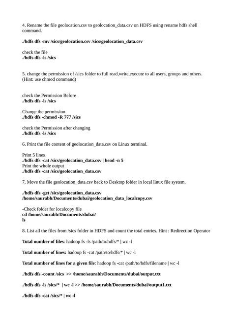 Hdfs Lab Hands On Pdf