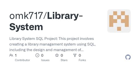 Github Omk717 Library System Library System Sql Project This Project Involves Creating A
