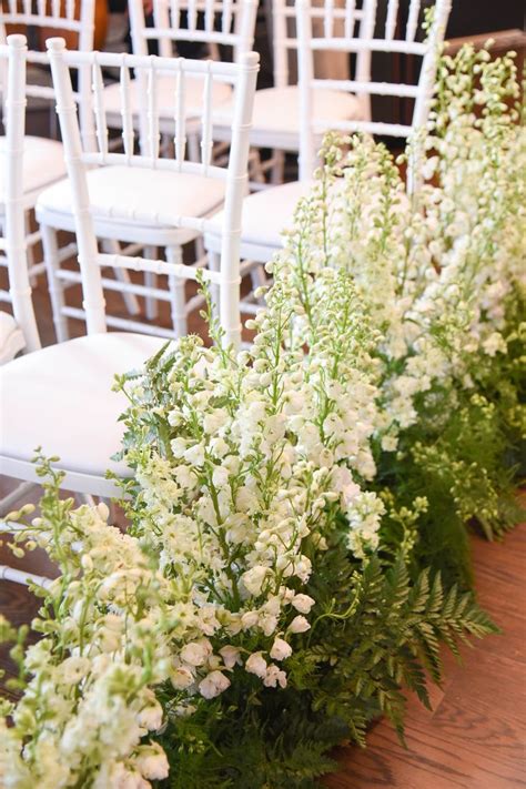 White Hybrid Delphinium For Stunning Ceremony Aisles