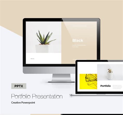 Шаблон портфолио Powerpoint 74562 Templatemonster