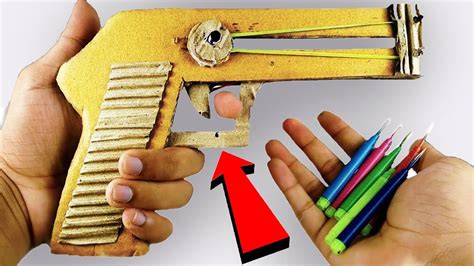 How To Make Toy Gun Pistol From Cardboard 🔫 Youtube