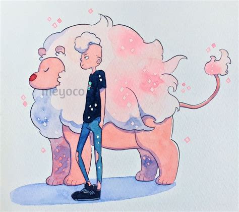 Meyo Meyoco Twitter Steven Universe Fanart Crystal Gems Steven Universe Lion Steven