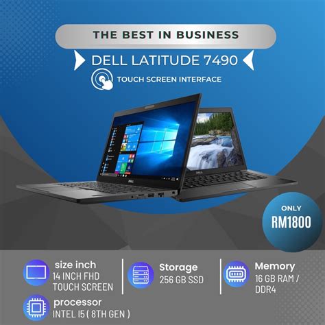 Dell Latitude 7490 14touchscreen Hdd 256gb 16gb Ram Ddr4 Fhd Display Shopee Malaysia
