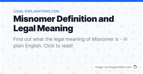 Misnomer Definition What Does Misnomer Mean