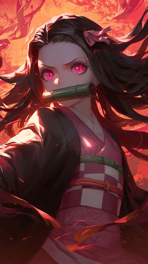 Nezuko Demon Form Wallpapers Wallpapers Com