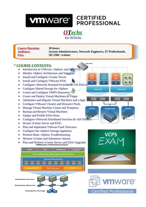 OTechs Advanced Virtualization Administration VMWare Vcp Training Course PDF
