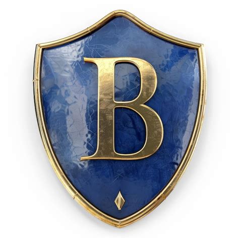 Premium Photo Shield With The Letter B On A White Background 3d Rendering