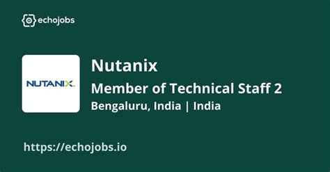 Nutanix Is Hiring Member Of Technical Staff 2 Platforms Engineer 2 3 Years Golang