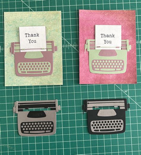 Typewriter Assembly Day Rcardmaking
