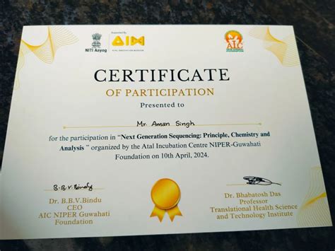 Completed 5 Day Training On Next Generation Sequencing Aman Singh Posted On The Topic Linkedin