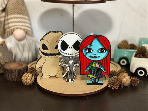 Jack And Sally Halloween Decor 3d Prints Tiered Tray Decor Etsy