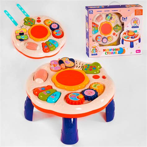 Столик Музичний Розвиваючий 3в1 Зі Світловими І Звуковими Ефектами